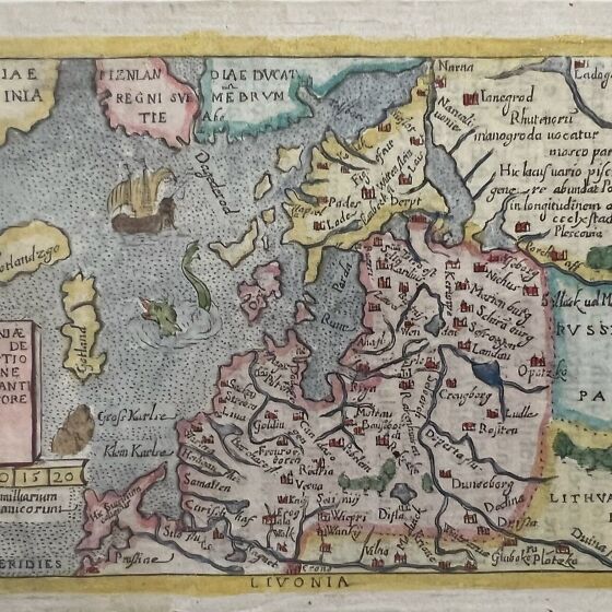 Eestimaa c 1600. a originaal maakaart HARULDUS vasegravüür (191739503 ...