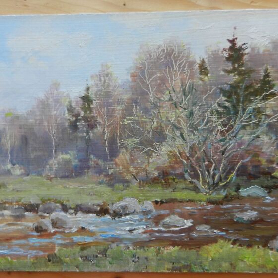 Eesti kunstnik Boris Ottenberg "Sügismaastik jõega" 1940-nda (201834695 ...