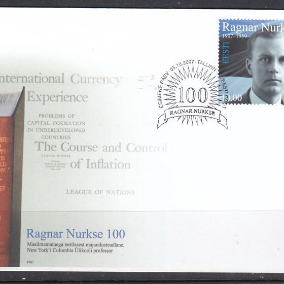 Eesti 2007.a. Ragnar Nurkse. FDC. (197033468) - Osta.ee