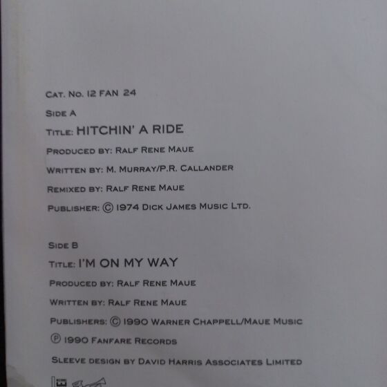 Sinitta "Hitchin' A Ride" Maxi-Singel (199692903) - Osta.ee