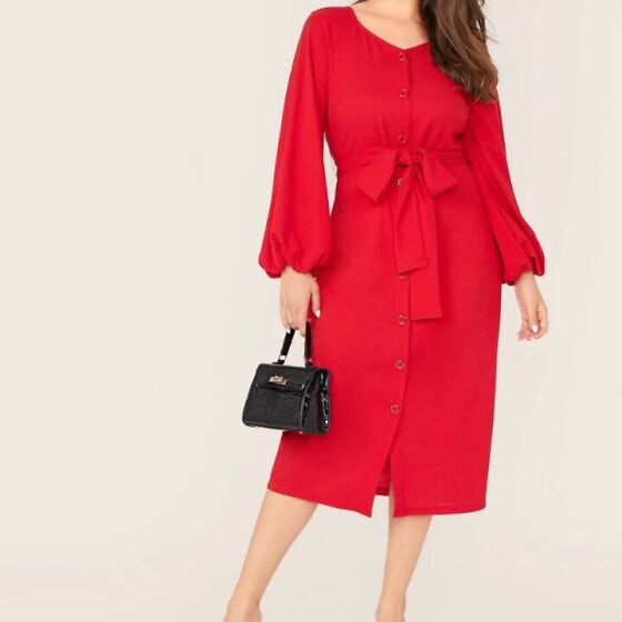 Kaunis punane kleit 46/48 EU.UUS! (201311058) - Osta.ee