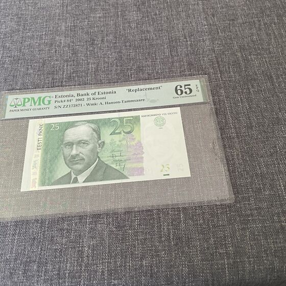 Eesti paberraha 25kr.2002 ZZ, PMG65. (200620844) - Osta.ee