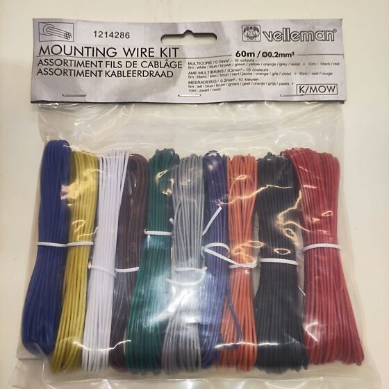 Värviline kiuline juhe 10tk*6m, Velleman nr. 1 (228368245) - Osta.ee