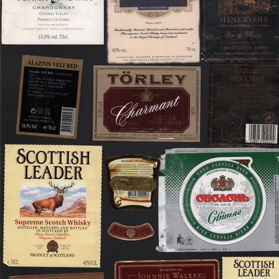 P 13077 - ALKOHOLI jne. PUDELITE SILDID (201878320) - Osta.ee