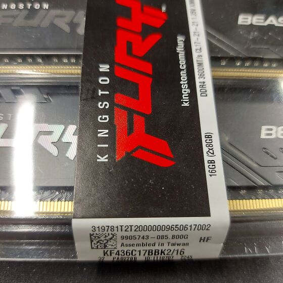 Mälu DDR4 Kingston Fury Beast 16GB (2x8GB) 3600 MHz (198585236) - Osta.ee