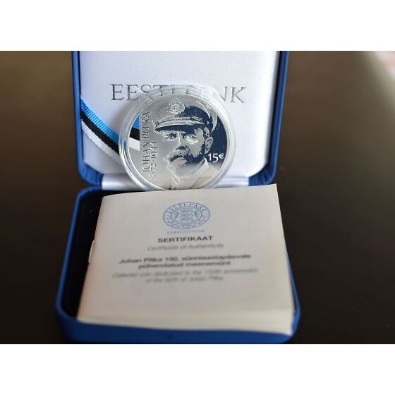 15 eurot, 2022, Johan Pitka 150, hõbe, proof, tiraaž 3000 (183350529 ...