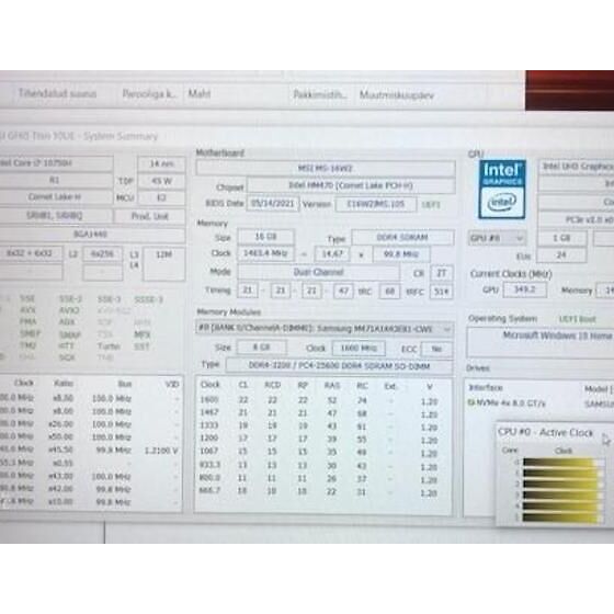 Sülearvuti MSI GF65 Thin 15 FHD 1TB (MS-16W2) (187064764) - Osta.ee