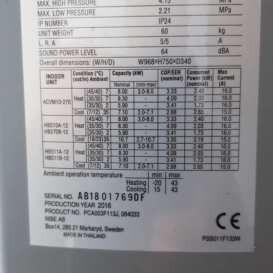 Nibe Split ACVM 270 (215130345) - Osta.ee