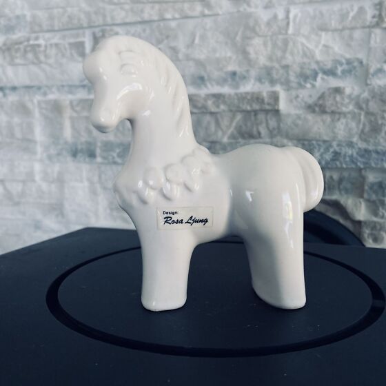 Vintage keraamiline kuju Valge hobune,Rosa Ljung (225999417) - Osta.ee