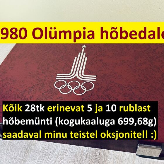 AH0,1€! Venemaa 1980 aasta OM hõbeda komplekti karp + tsekk (201571202 ...