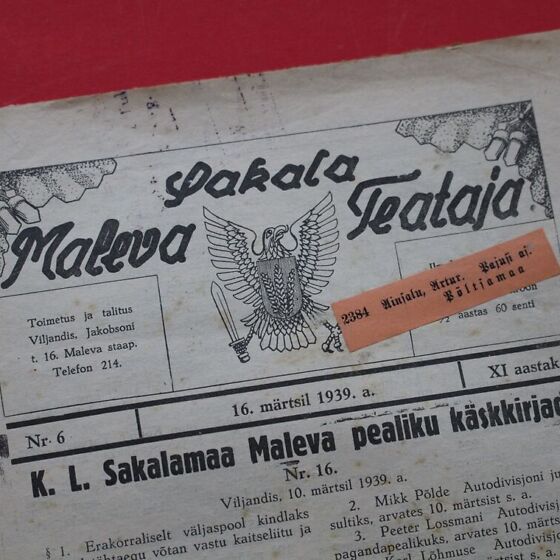 SAKALA MALEVA TEATAJA - 1939 ! ! ! (205903105) - Osta.ee
