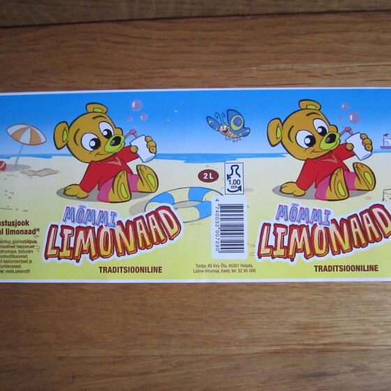Viru Õlu 2L Mõmmi limonaadi silt, kasutamata (149028542) - Osta.ee