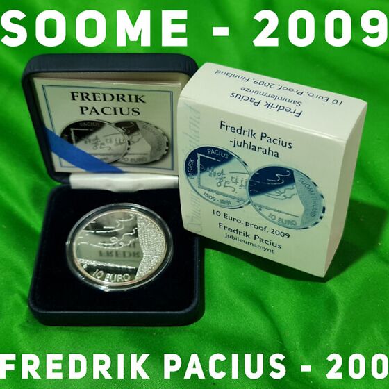 Soome 2009 PROOF Hõbemünt 10 euro Fredrik Pacius-200 SUPER! (213467590 ...