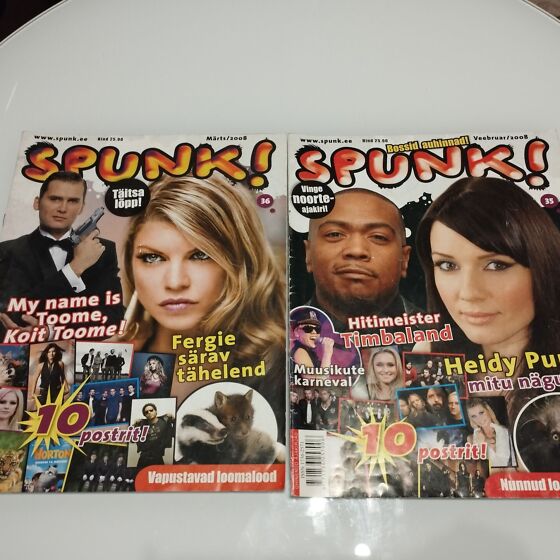 Vanad ajakirjad SPUNK 2 tükki 2008a. (201843257) - Osta.ee