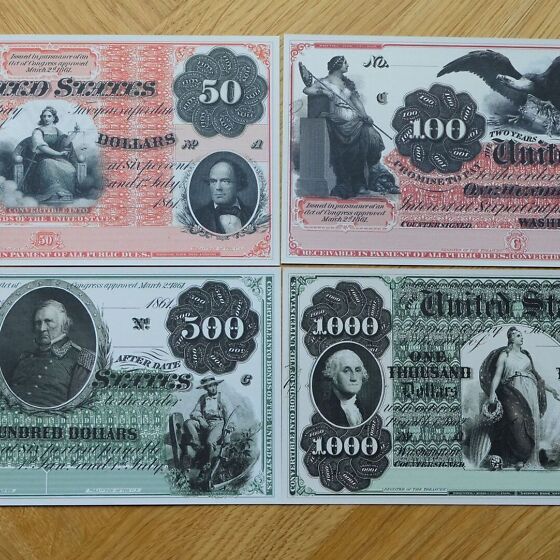 USA 50-1000 dollarit 1860'ndad 4 tk, KOOPIAD!!! (201353409) - Osta.ee