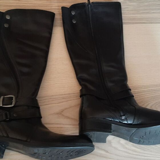 Mustad nahast saapad nr 38 (kantud 2 korda) (201145550) - Osta.ee