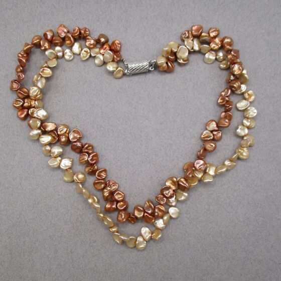 Mageveepärlid ja hõbe! Kaunis kaherealine kaelakee (203447884) - Osta.ee