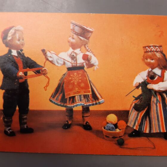 postkaart 1967 nukk. Eesti rahvariided, kasutamata (200890721) - Osta.ee