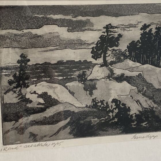 Esko Lepp(1906-1977) rand 1962 akvatinta. (157588650) - Osta.ee