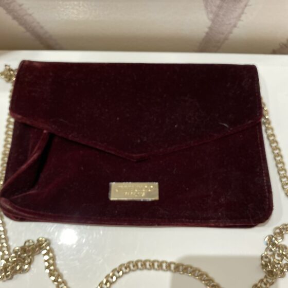 Jimmy choo tumepunane sametist kott (209593050) - Osta.ee