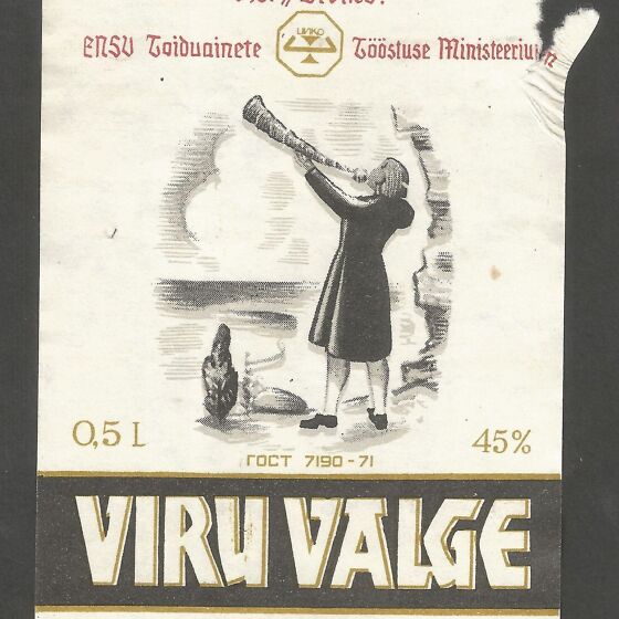 Eesti viina silt Viru Valge. Liviko (205559608) - Osta.ee