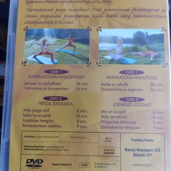 2 DVD Kylli Kukk ja Erki Nool. HEA ENESETUNDE JOOGA (204735495) - Osta.ee