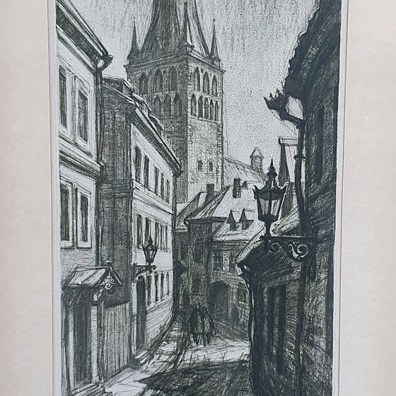 Hugo Mitt - Vanalinna tänav Olevistega - pehmelakk 1978 (213139117 ...