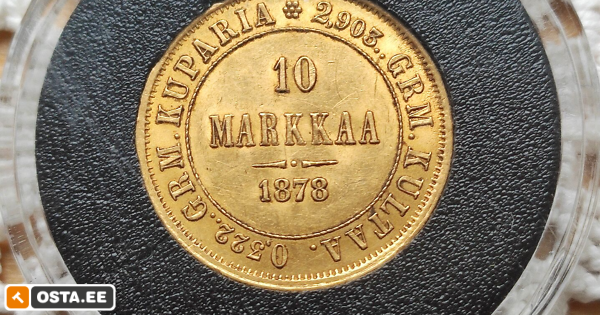 Tsaarivene Soome kuld 10 marka 1878 (202546343) - Osta.ee