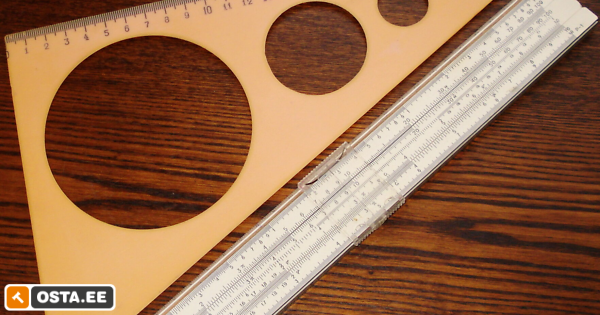 Nõukogudeaegsed koolitarbed, kolmnurk + arvutuslükati (194938624) - Osta.ee