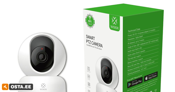 NUTIKAS Full HD PTZ 360 valvekaamera WOOX R4040 iOS/Android (191950411) - Osta.ee