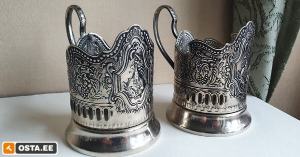 Vanad nõukaaegsed teeklaasi hoidjad 2TK.!! (226435825) - Osta.ee