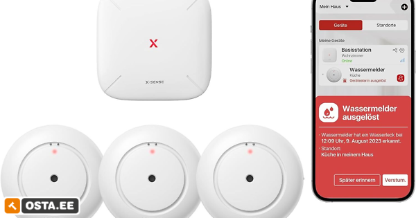 X-Sense nutikas veeleke andur 110dB aku wifi köök vannituba (222099488 ...