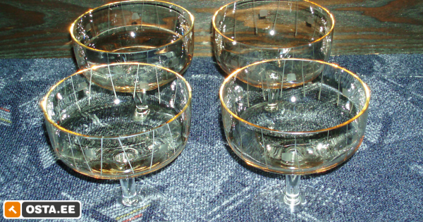 Suured magustoidu pokaalid 4 tk. Tarbeklaas (204609556) - Osta.ee