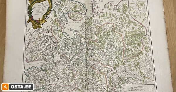1753. a Eesti / tsaaririigi maakaart ORIGINAAL gravüür (185326996 ...