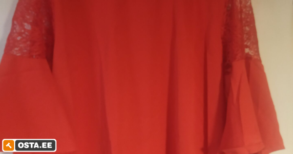 Ilus punane pitsiga pluus (207501840) - Osta.ee