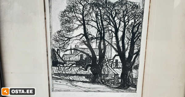 EESTI KUNST, kunstnik Hugo Mitt " Oleviste " 1964 (218178454) - Osta.ee