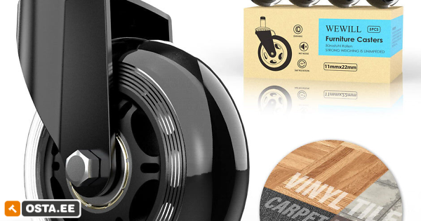 UUS! Kontoritooli rattad 3-tollised rulluisu kummist (219365350) - Osta.ee