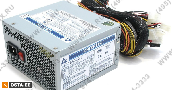 toiteplokk Chieftec GPS-500AB A 500W (150109331) - Osta.ee