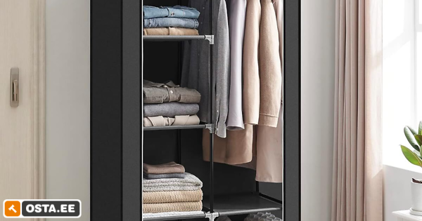 SONGMICS riidekapp 150x45x175 cm, hall (210384415) - Osta.ee