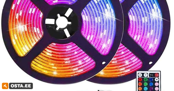 LED riba 5050 RGB 5m+valge IP65 multikiip + Suur max pult. (195716074 ...