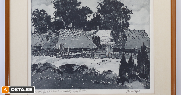 esko lepp, akvatinta "kadakad ja kiviaiad" 1969 ... (181895748) - Osta.ee