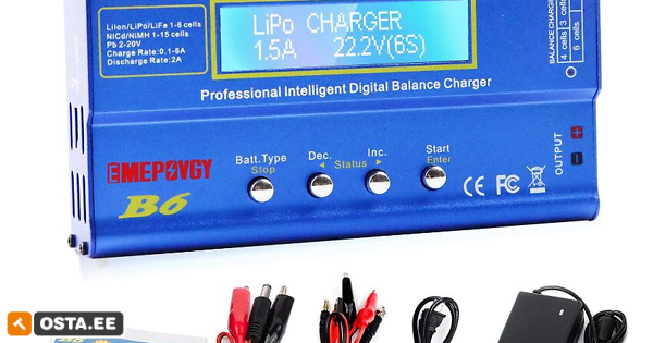 MEGA! EMEPOVGY B6 Balance Lipo laadija 80 W 6A! UUS! (186391901) - Osta.ee