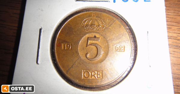 Rootsi münt,5 ööri ,1962 (207572459) - Osta.ee