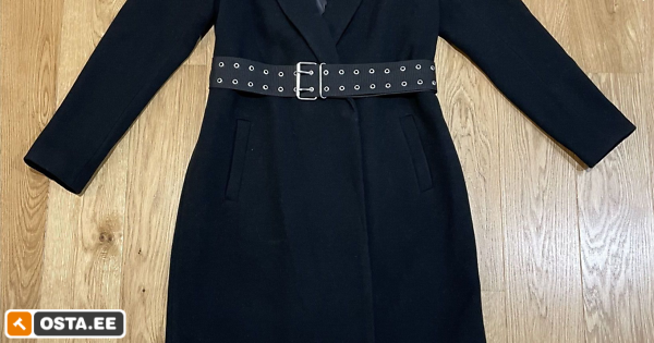 Reservedi musta värvi pikk mantel 40 ehk M (203876952) - Osta.ee