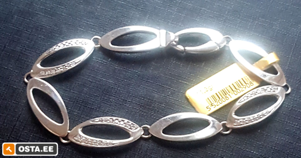 Uus KULD 585 käekett, valge kuld, suur ja lai, eksklusiivne (187507638 ...