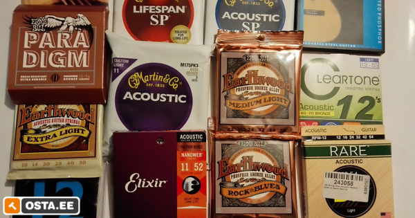 Akustilise kitarri keeled, erinevad. (194579291) - Osta.ee