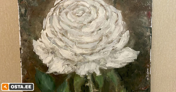 "Valge roos" Nikolai Shoshin, 2020, õli, lõuend (190432846) - Osta.ee