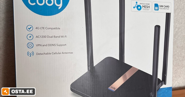 Cudy AC1200 4G LTE Modem Router SIM Card Slot LT500D (193637916) - Osta.ee