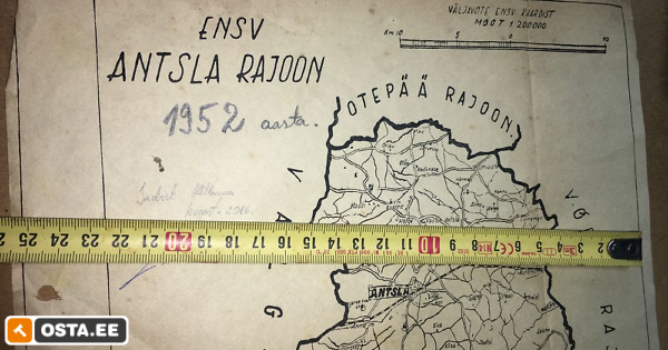 ANTSLA linna rajoonikaart Originaal (127879926) - Osta.ee