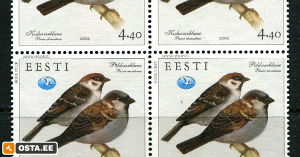 Eesti 2002 nelik ** Aasta lind (203695925) - Osta.ee